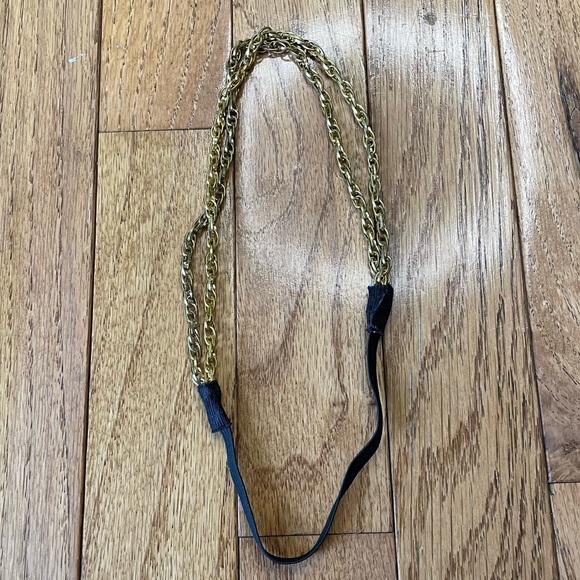 Accessories | Gold Chain Link Elastic Headband | Poshmark